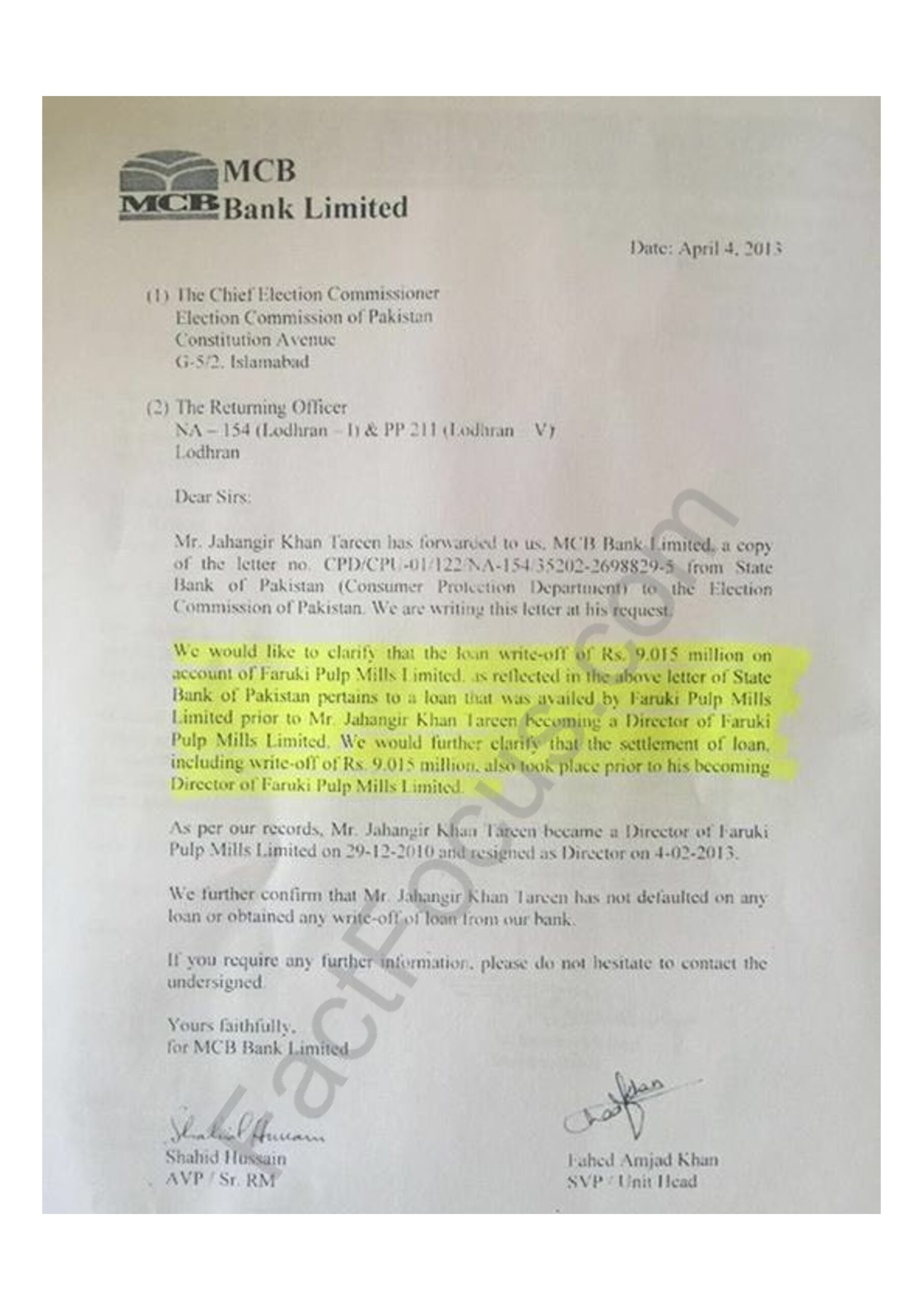 Tareen to Remain Disqualified Despite Chief Justice Isa’s Efforts to ...